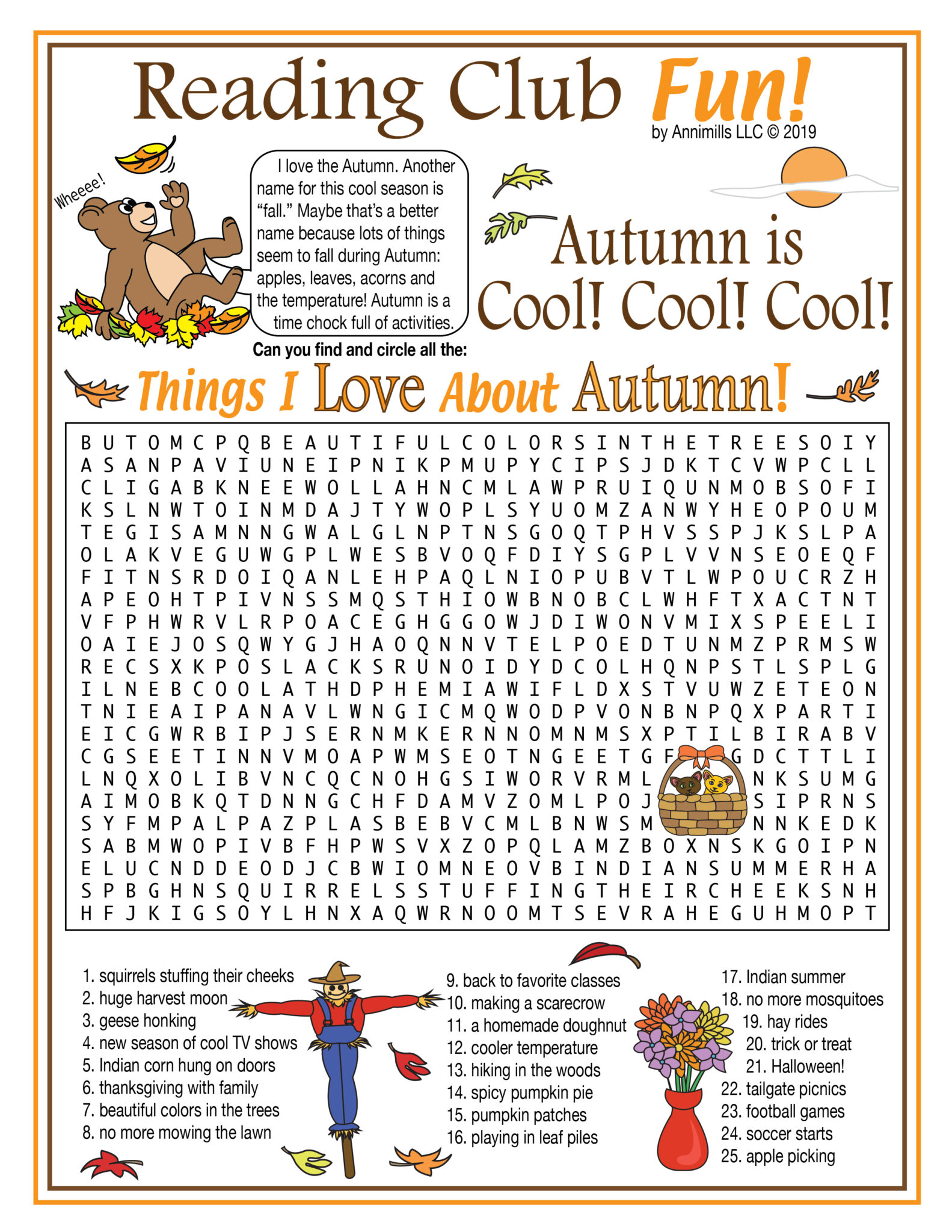 All in the Fall Puzzle Set – Autumn Crosswords, Word Searches and More ...