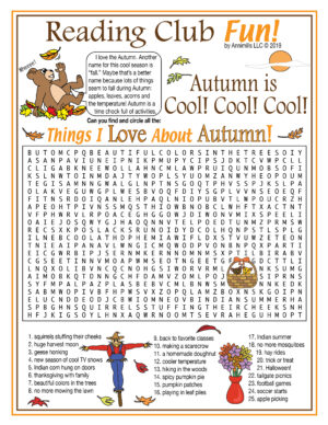 All in the Fall Puzzle Set – Autumn Crosswords, Word Searches and More ...
