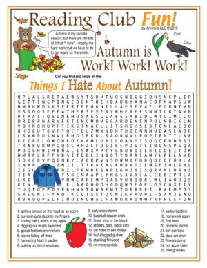 All in the Fall Puzzle Set – Autumn Crosswords, Word Searches and More ...