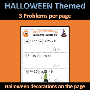Halloween Themed Factoring A=1 | Logic Puzzles | Algebra 1 | Made By ...