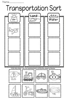 Transportation Sorts and Activities - Made By Teachers