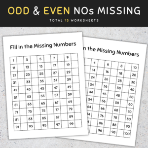 Fill In The Missing Numbers 1-100: 100s Chart Missing Numbers, NO PREP ...