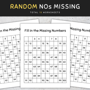 Fill In The Missing Numbers 1-100: 100s Chart Missing Numbers, NO PREP ...