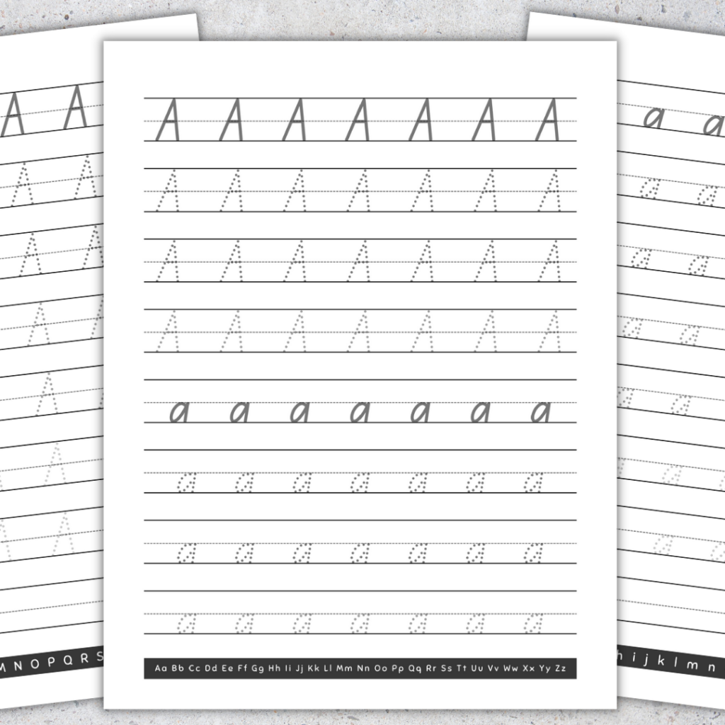 Alphabet & Number Tracing Worksheets: Handwriting Practice Pages ...