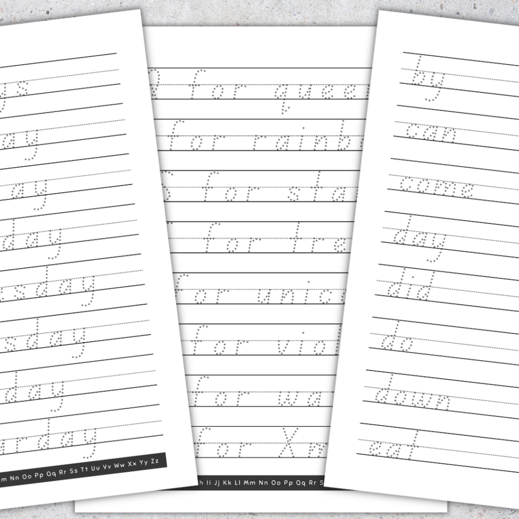 Alphabet & Number Tracing Worksheets: Handwriting Practice Pages ...