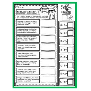 number sentences and word problems - Made By Teachers