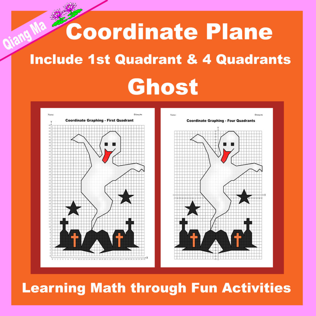 Halloween Coordinate Plane Graphing Picture: Ghost | Made By Teachers