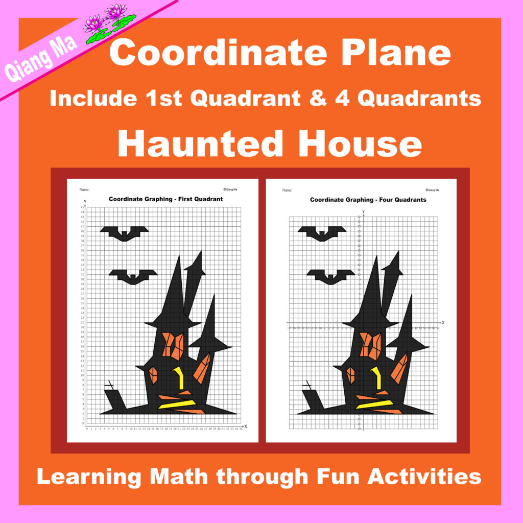 Halloween Coordinate Plane Graphing Picture: Haunted House | Made By ...