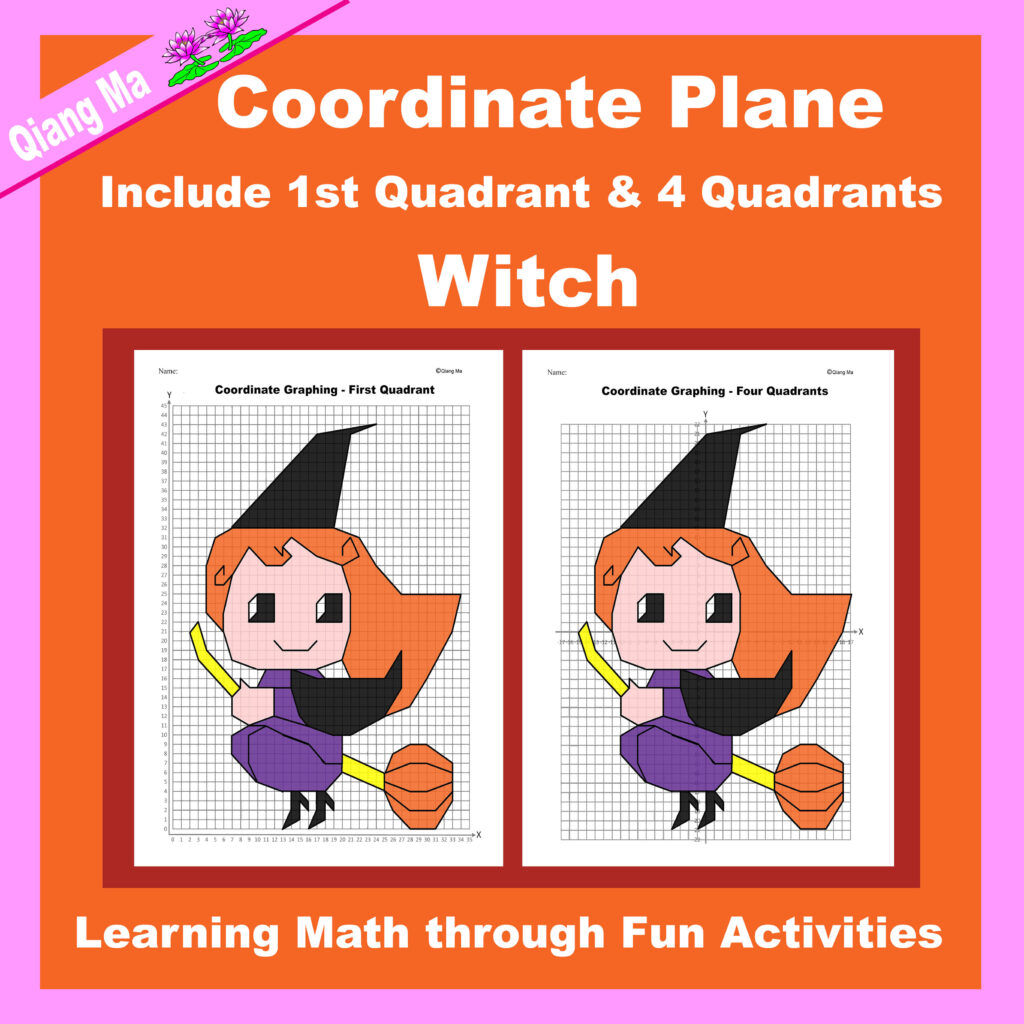 Halloween Coordinate Plane Graphing Picture: Halloween Bundle 6 in 1 ...
