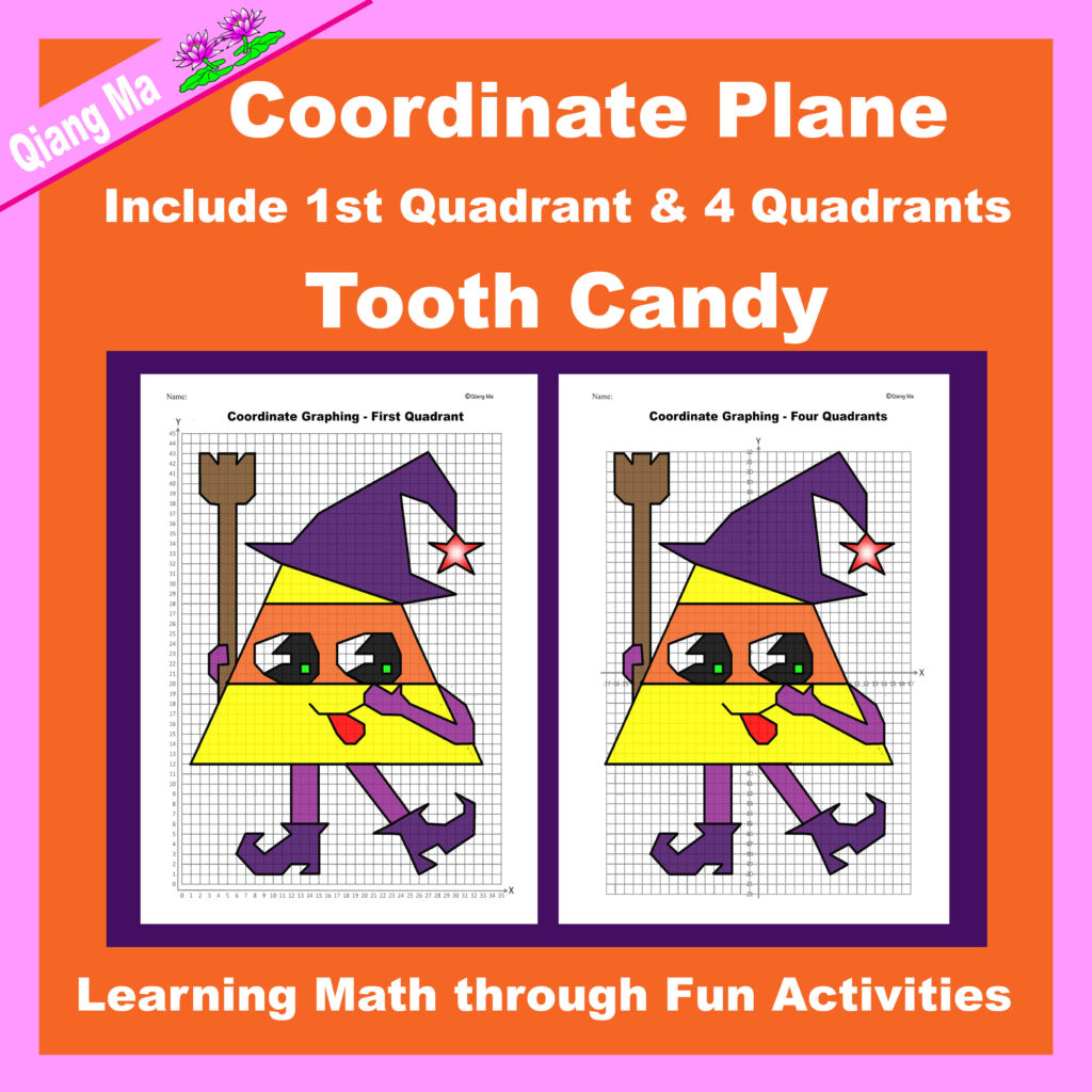 Halloween Coordinate Plane Graphing Picture: Halloween Bundle 4 in 1 ...
