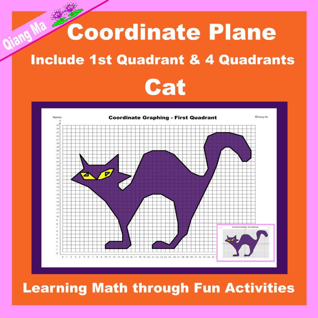 Halloween Coordinate Plane Graphing Picture: Halloween Bundle 4 in 1 ...