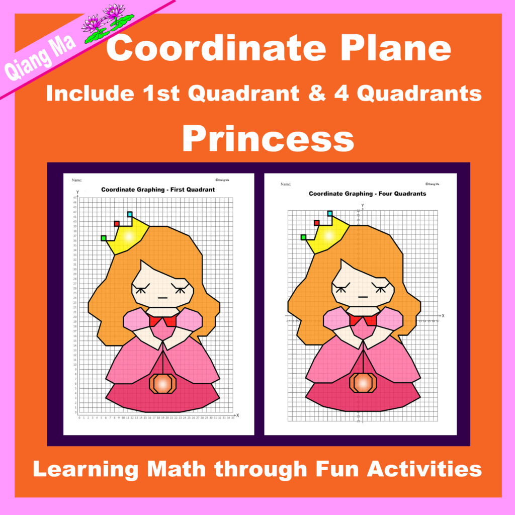 Halloween Coordinate Plane Graphing Picture: Costume Bundle 4 in 1 ...