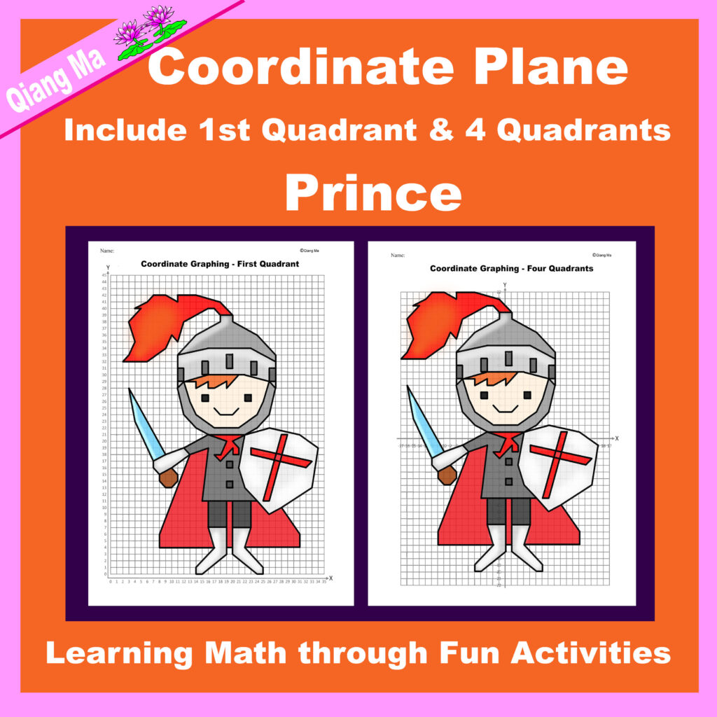 Halloween Coordinate Plane Graphing Picture: Costume Bundle 4 in 1 ...