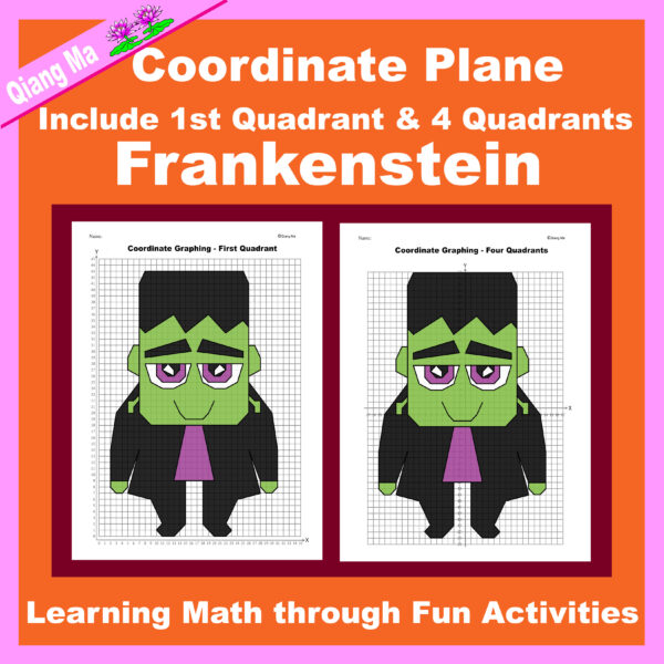 Halloween Coordinate Plane Graphing Picture: Frankenstein | Made By ...