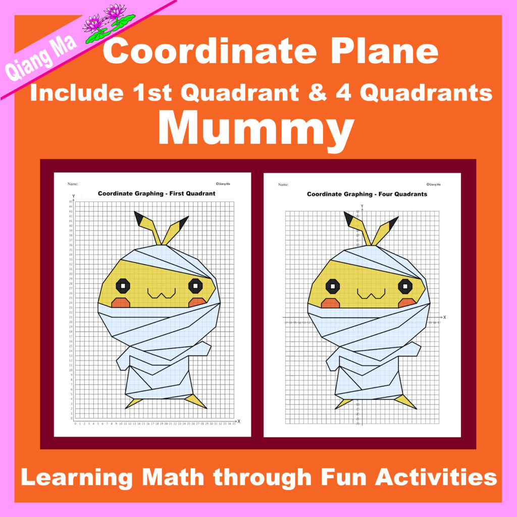 Halloween Coordinate Plane Graphing Picture: Halloween Bundle 5 in 1 ...