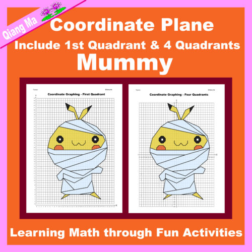 Halloween Coordinate Plane Graphing Picture: Halloween Bundle 5 in 1 ...
