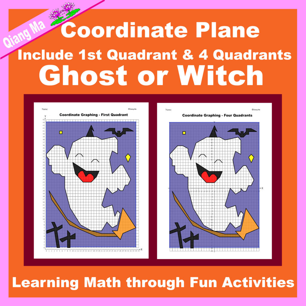 Halloween Coordinate Plane Graphing Picture: Halloween Bundle 5 in 1 ...