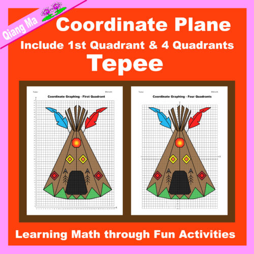 Thanksgiving Coordinate Plane Graphing Picture: Tepee | Made By Teachers