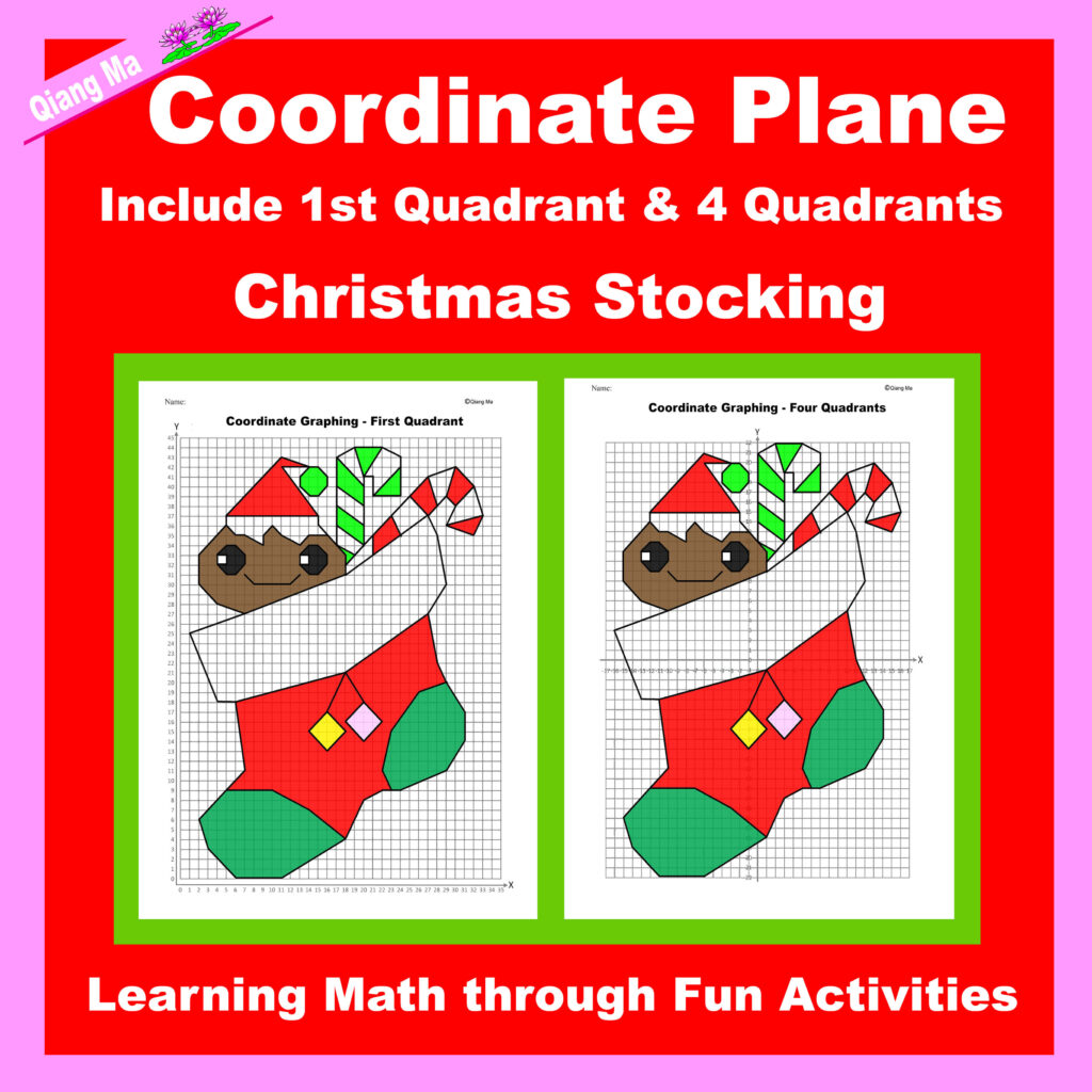Christmas Coordinate Plane Graphing Picture: Christmas Stocking - Made ...