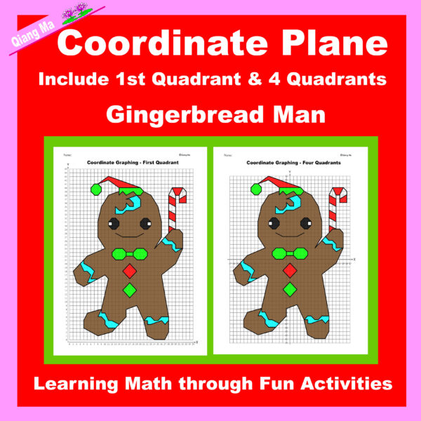 Christmas Coordinate Plane Graphing Picture: Gingerbread Man | Made By ...