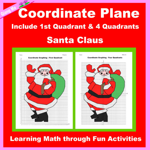 Christmas Coordinate Plane Graphing Picture: Christmas Bundle 5 in 1 ...