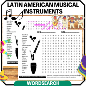 Hispanic Heritage Month Music Activities Latin American Instruments ...