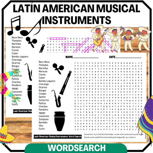 Hispanic Heritage Month Music Activities Latin American Instruments ...