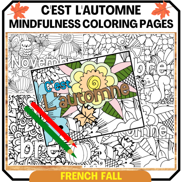 French Fall Thanksgiving Coloring Pages | L'automne mindfulness ...