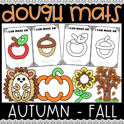 Fall Play Dough Mats Fine Motor Skills, Autumn Playdough Mats, Playdoh ...