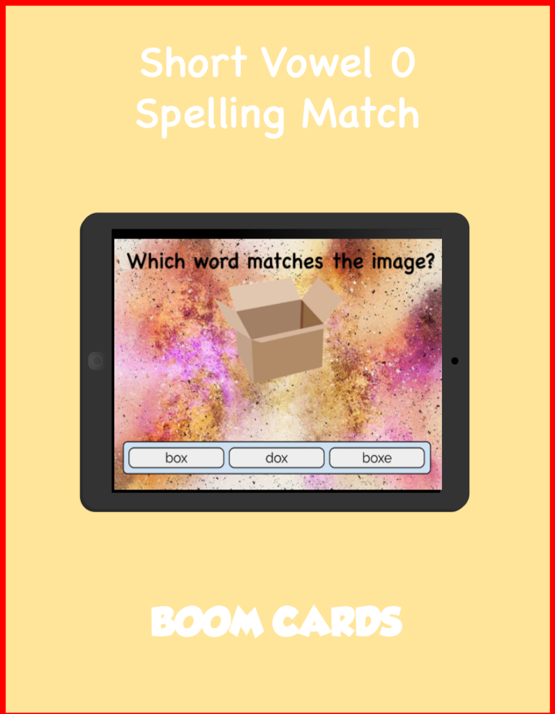 Boom Cards, Short Vowel o Spelling - Made By Teachers