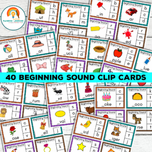 Beginning Middle and End | Beginning Middle Ending Sound Clip Cards ...