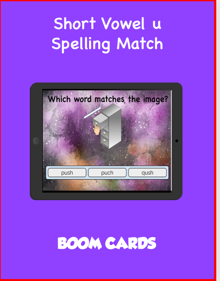 Boom Cards Short Vowel u Spelling | Made By Teachers