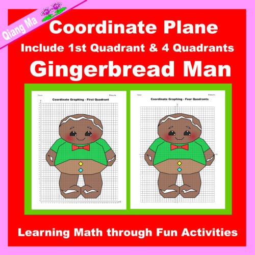 Christmas Coordinate Plane Graphing Picture: Gingerbread Man III | Made ...