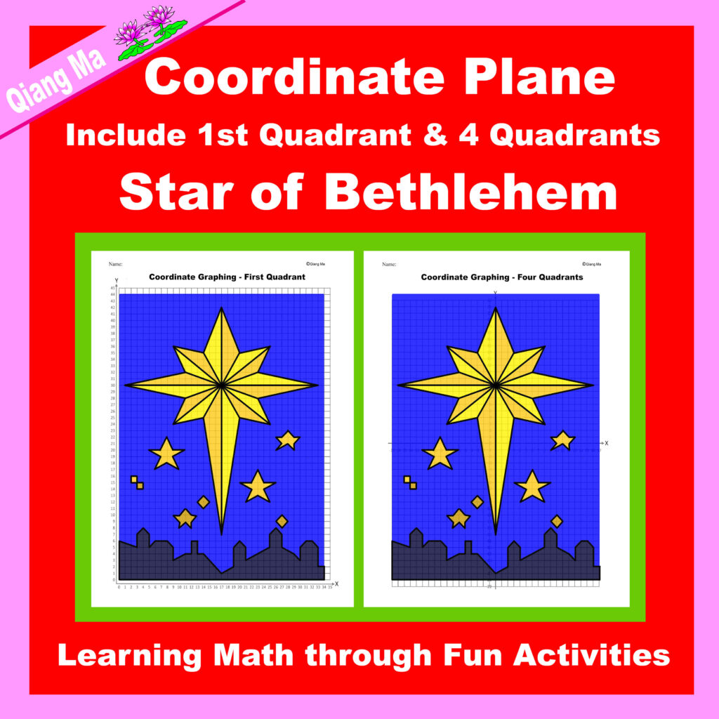 Christmas Coordinate Plane Graphing Picture: Star of Bethlehem | Made ...