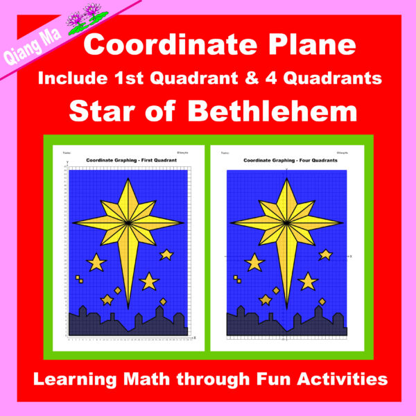Christmas Coordinate Plane Graphing Picture: Star of Bethlehem | Made ...
