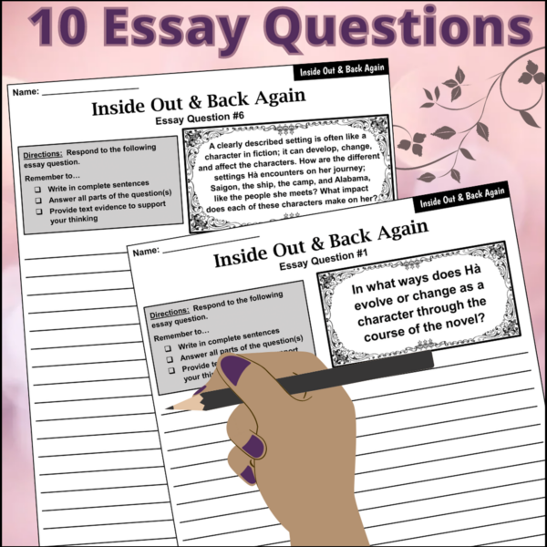 Inside Out and Back Again | Quizzes | Essay Questions | Writing Prompts ...