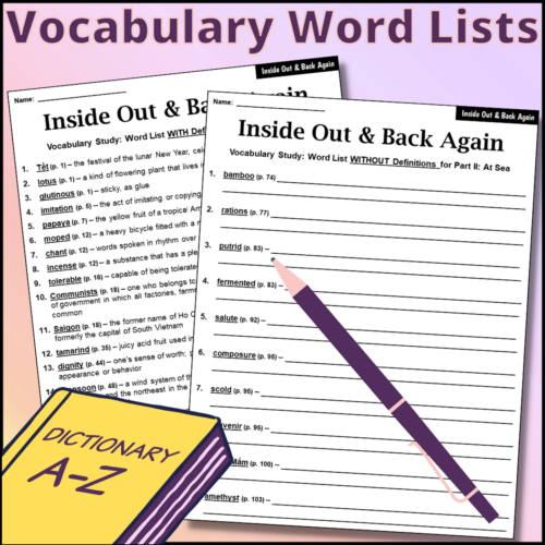 Inside Out & Back Again | Vocabulary Study - Made By Teachers