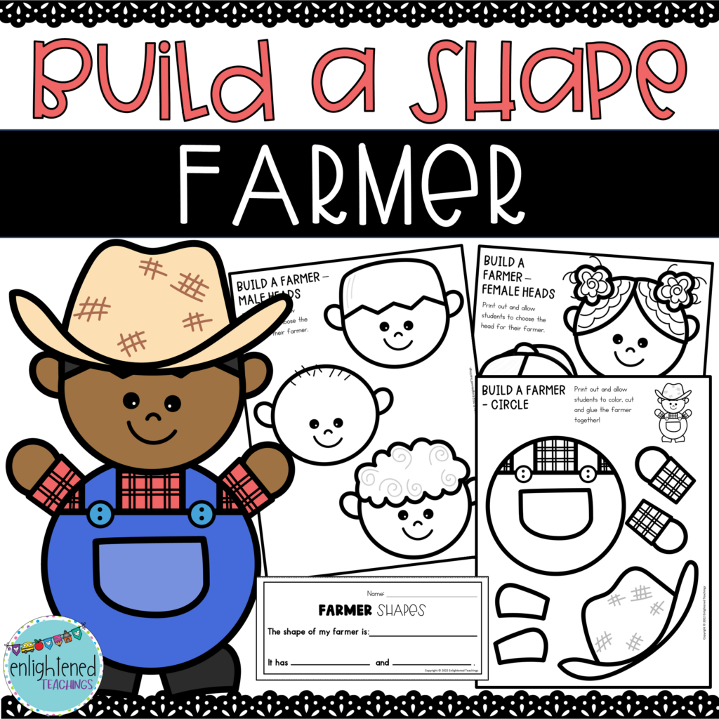 Build a Farmer Shape Craft - 2D Shapes Craft - Community Helpers - Made ...