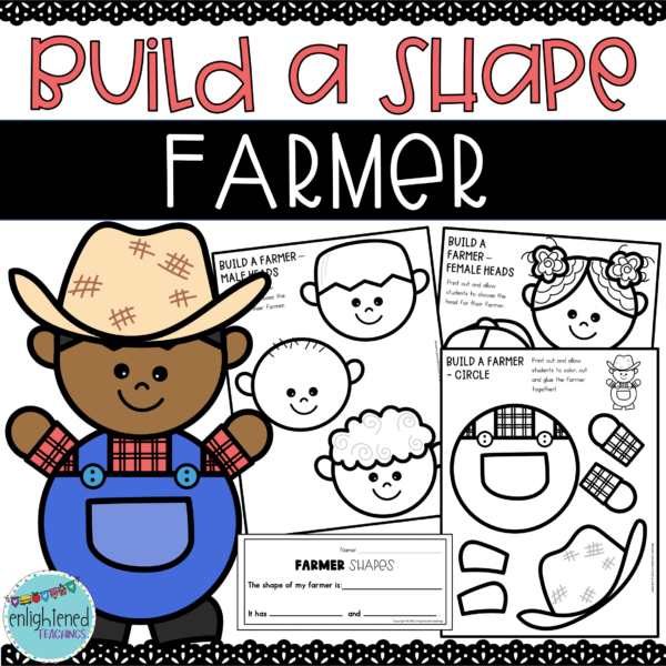 Build a Farmer Shape Craft - 2D Shapes Craft - Community Helpers - Made ...