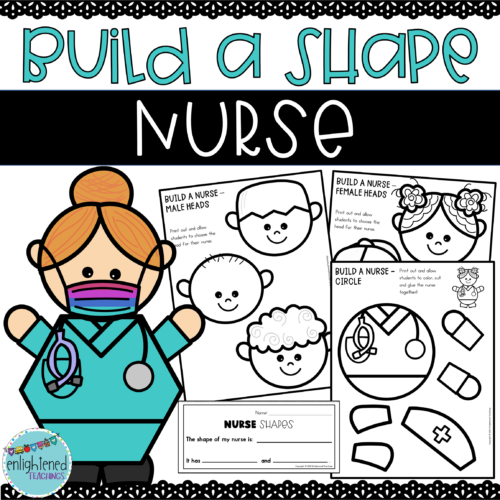 Build a Nurse Shape Craft - 2D Shapes Craft - Community Helpers - Made ...