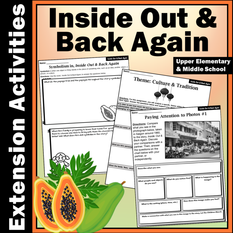 Inside Out & Back Again | Novel Study | BUNDLE | Made By Teachers
