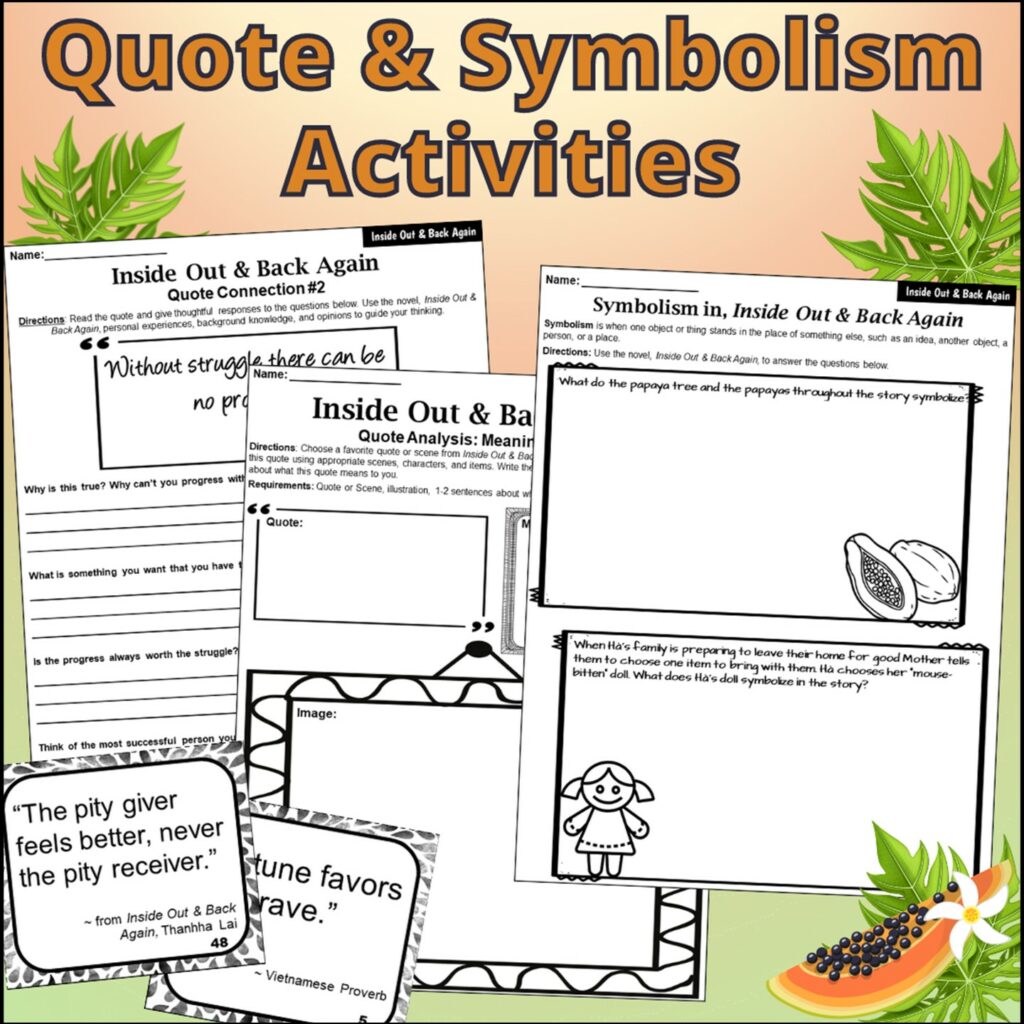 Inside Out & Back Again | Novel Study | BUNDLE - Made By Teachers