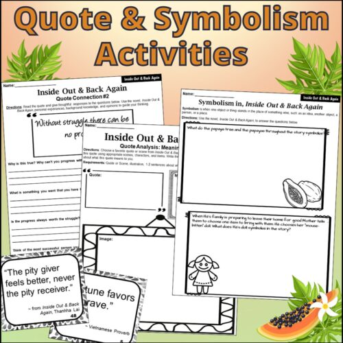 Inside Out & Back Again | Novel Study | BUNDLE - Made By Teachers