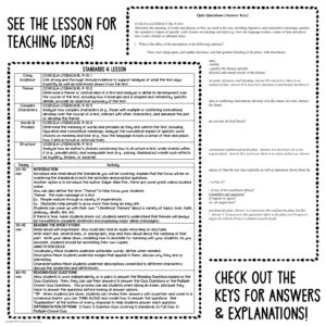 The Masque of the Red Death Quiz Poe Reading Comprehension with Answer ...