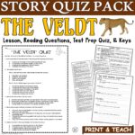 The Veldt Quiz Short Story Comprehension Questions PDF Ray Bradbury ...