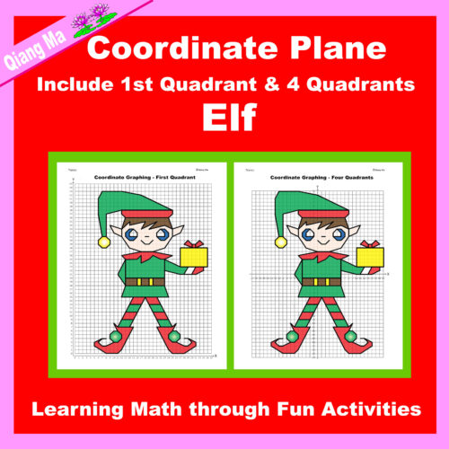 Christmas Coordinate Plane Graphing Picture: Elf | Made By Teachers