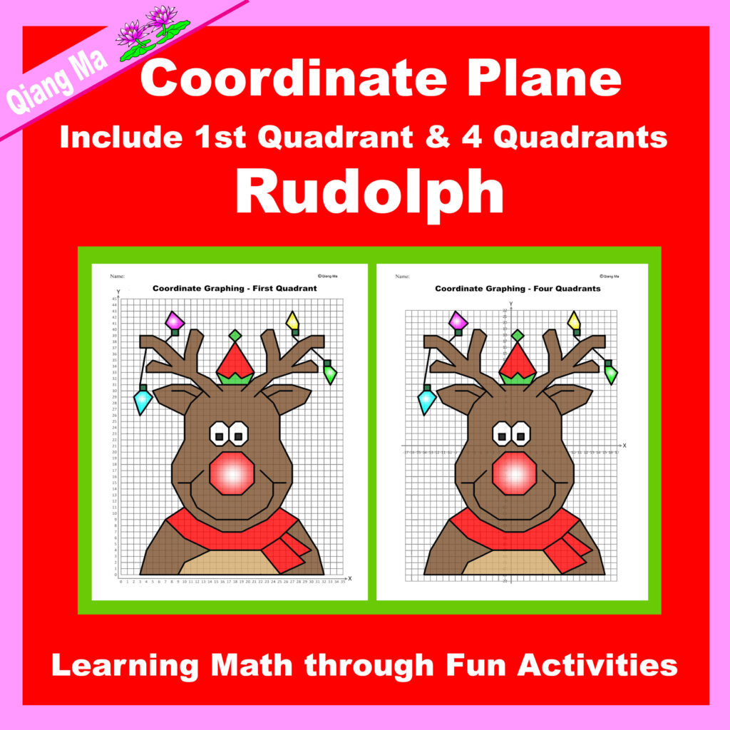 Christmas Coordinate Plane Graphing Picture: Rudolph | Made By Teachers