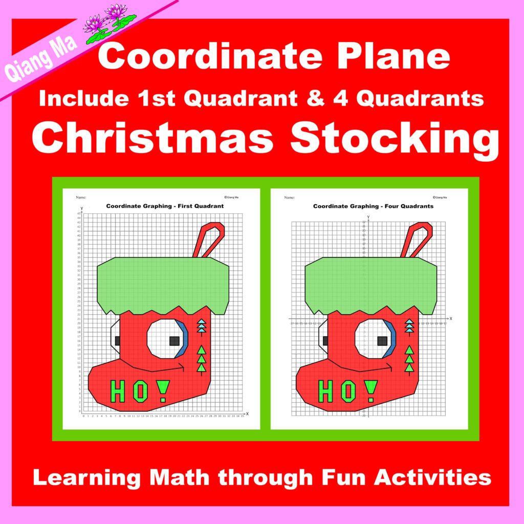 Christmas Coordinate Plane Graphing Picture: Christmas Stocking II ...