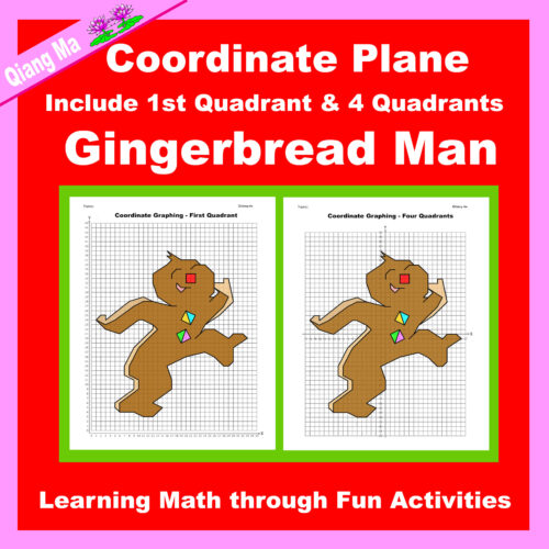 Christmas Coordinate Plane Graphing Picture Gingerbread Man Ii Made By Teachers