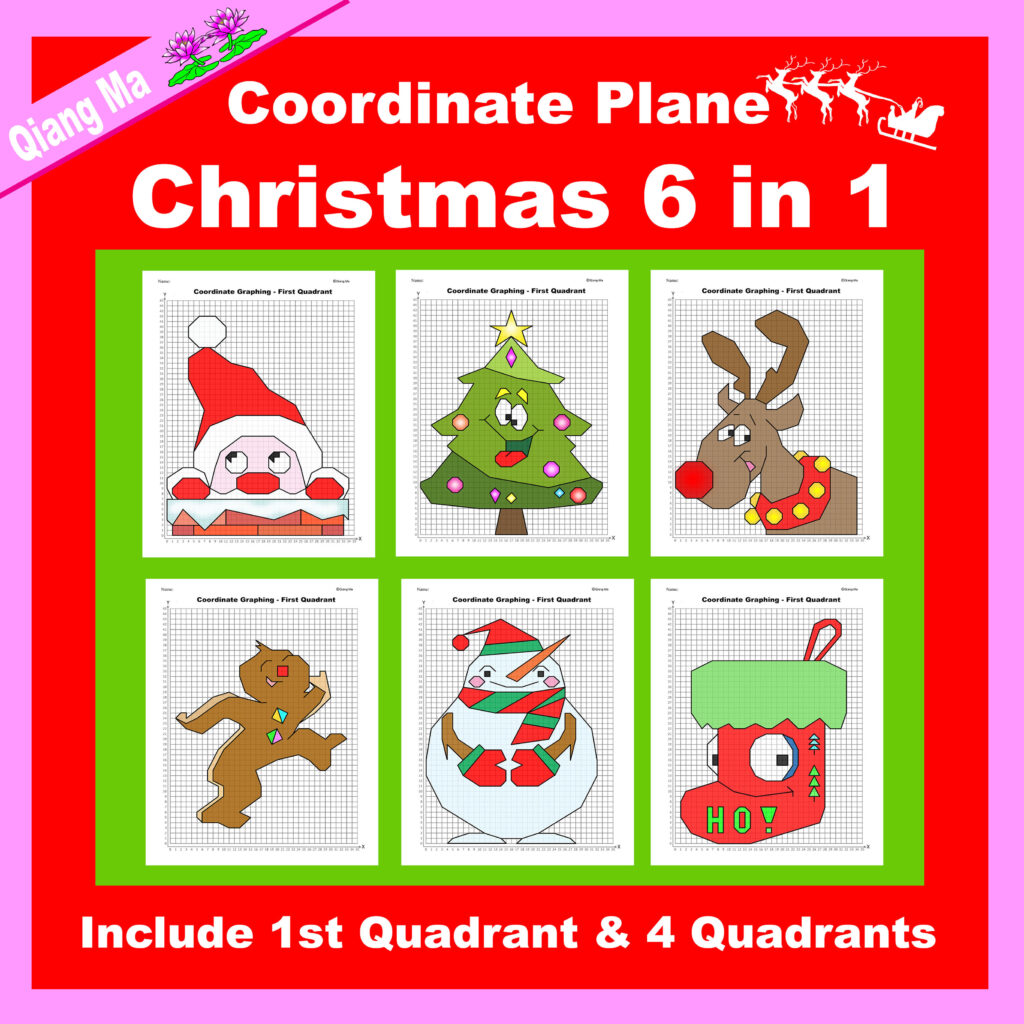 Christmas Coordinate Plane Graphing Picture: Christmas Bundle 6 in 1 II ...